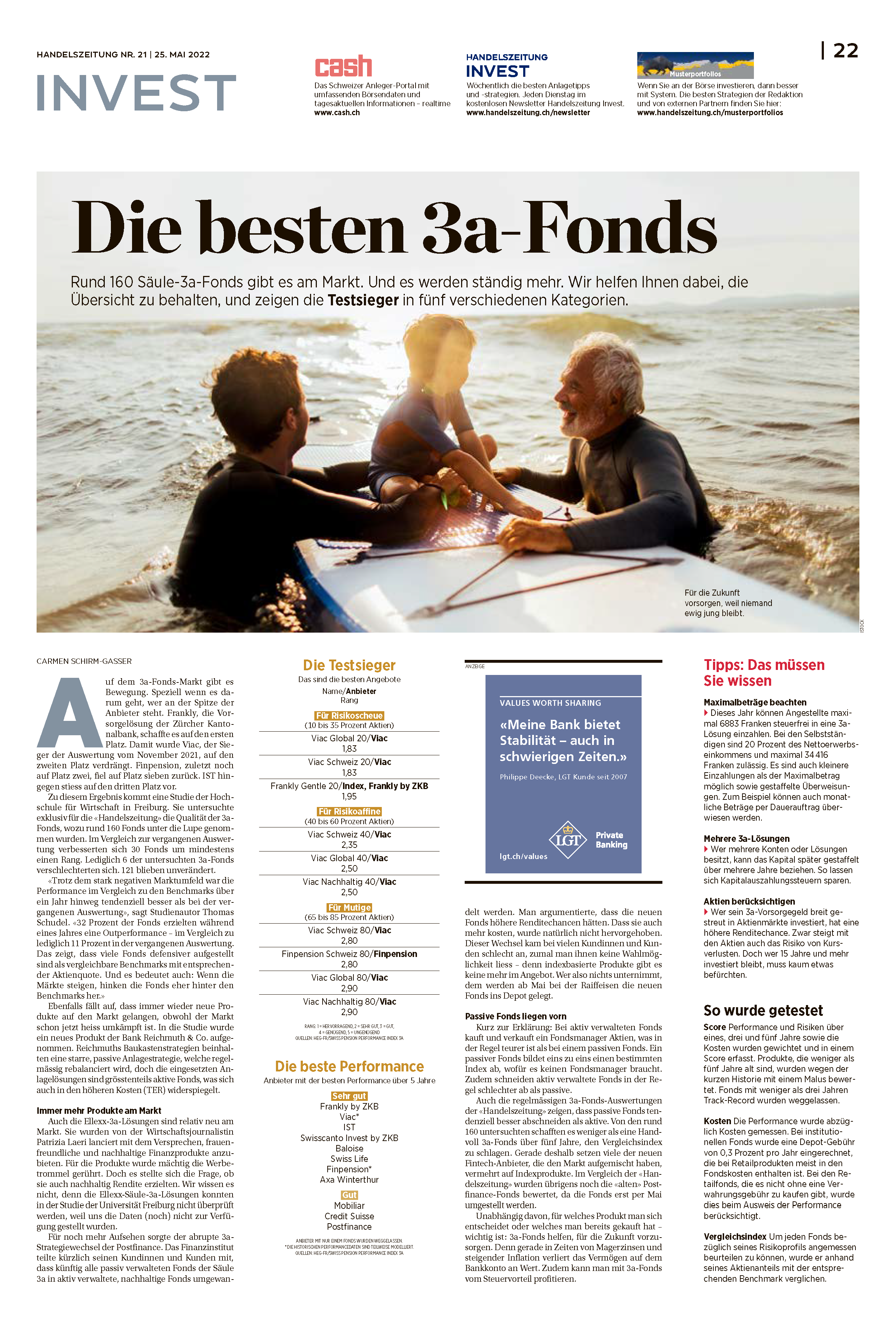 Das sind die besten 3a-Fonds 2022 | HEG-FR